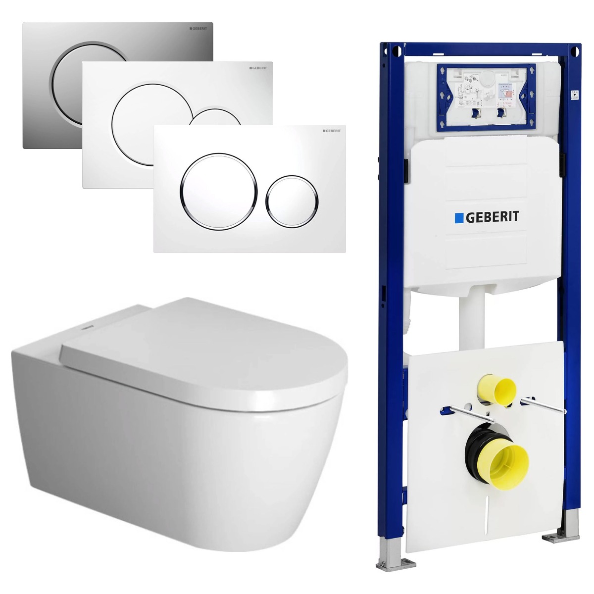 Duravit Me By Starck Wondergliss Rimless Wit / UP320 set - Saniweb.be